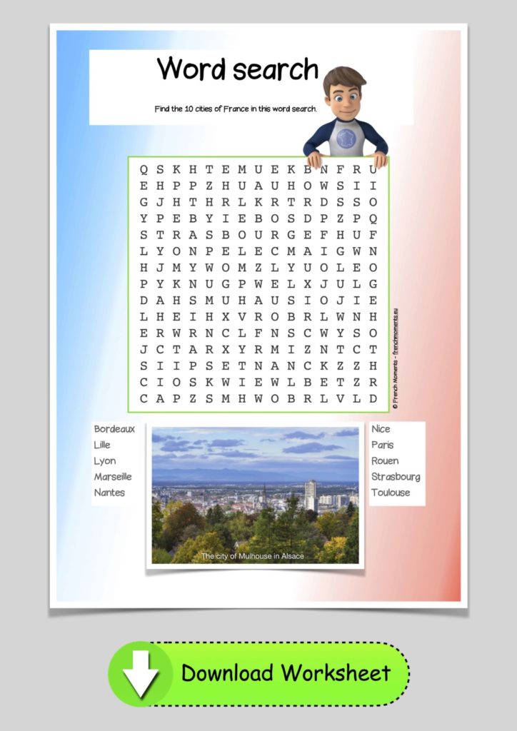 Free Geography of France Worksheets - French Moments