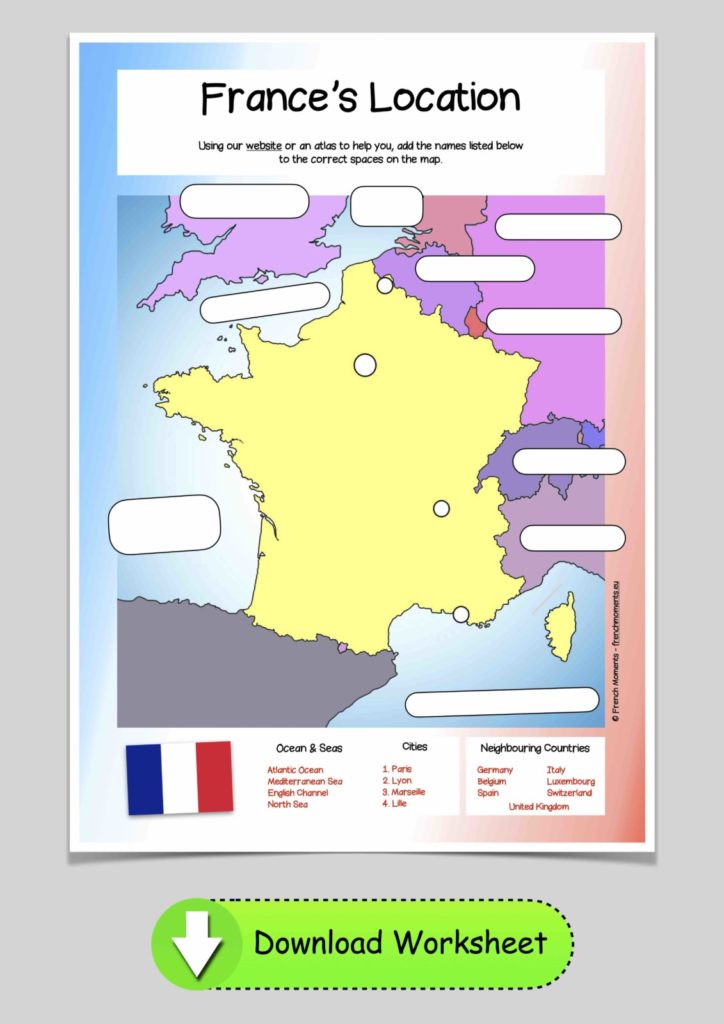 Free Geography of France Worksheets - French Moments