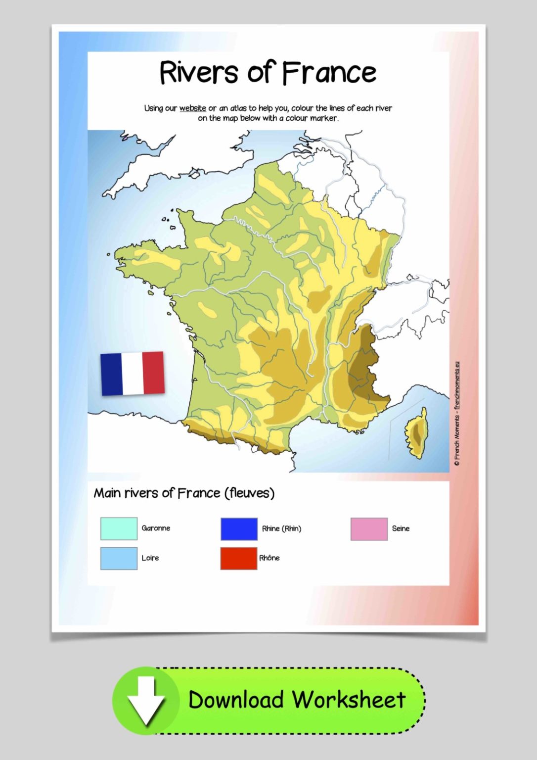 Free Geography of France Worksheets - French Moments