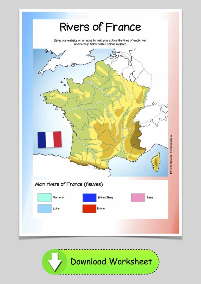 Free Geography of France Worksheets - French Moments