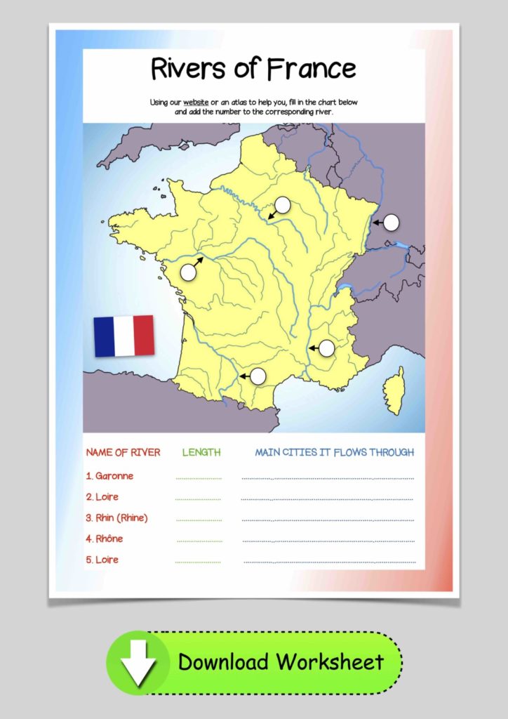 Free Geography of France Worksheets - French Moments