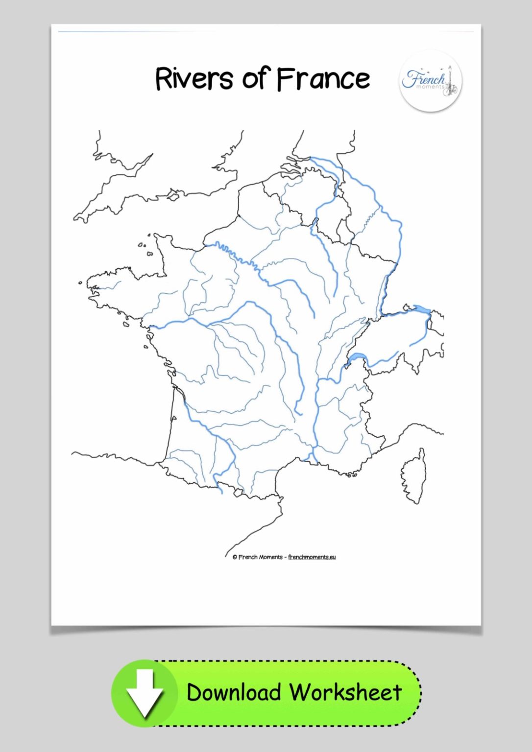 Free Geography of France Worksheets - French Moments
